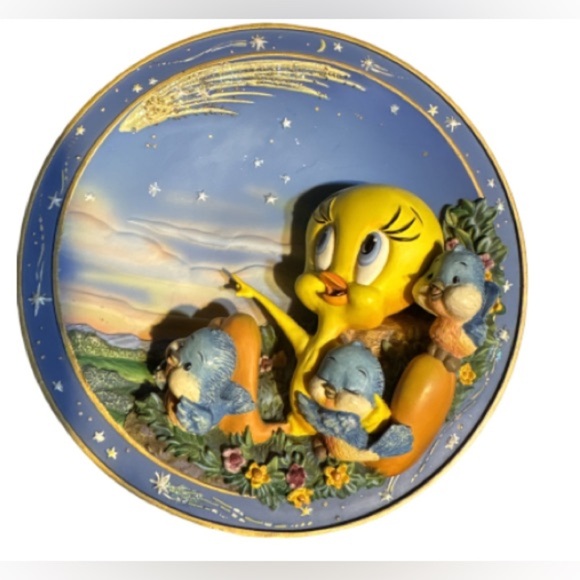 Accents | Tweety Bird Looney Tunes Wishing On A Star Collectible Plate ...